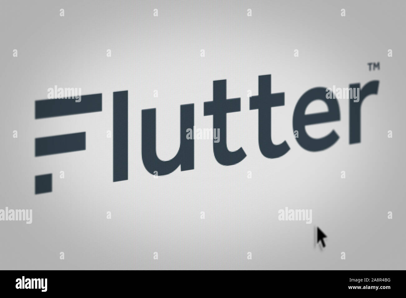 Logo of the public company Flutter Entertainment displayed on a ...