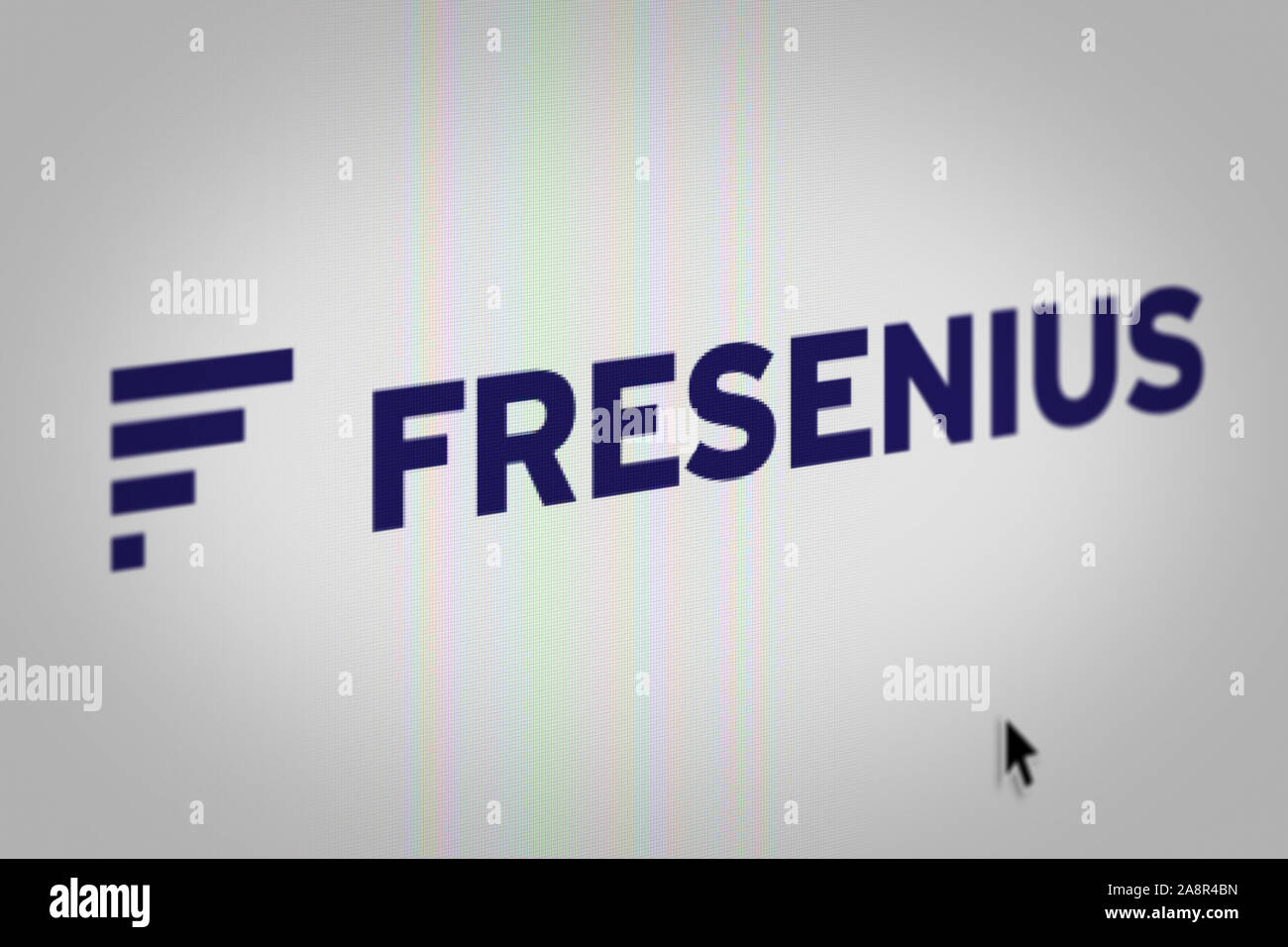 Logo of the public company Fresenius Medical Care displayed on a ...