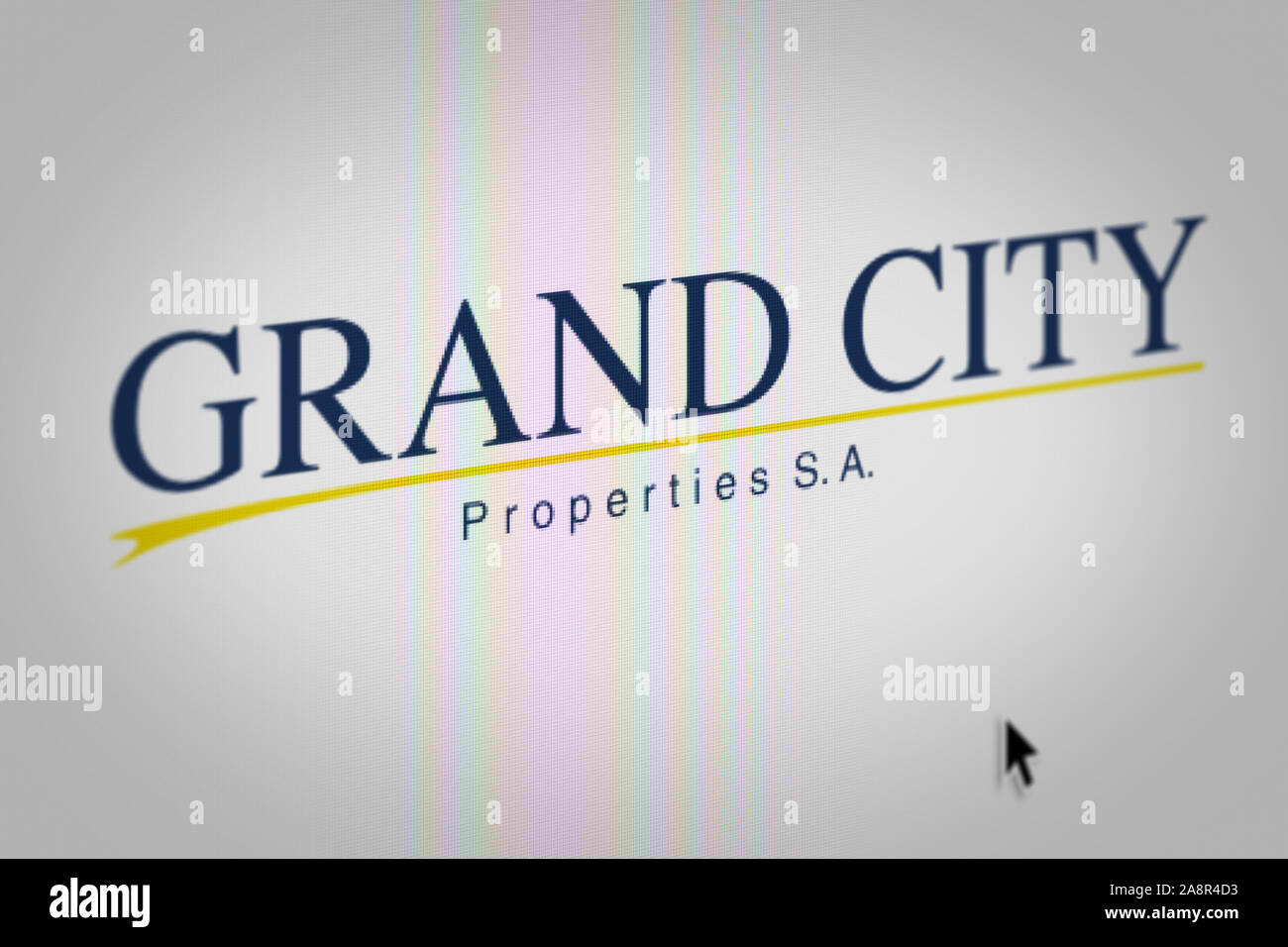 Logo of the public company Grand City Properties displayed on a ...