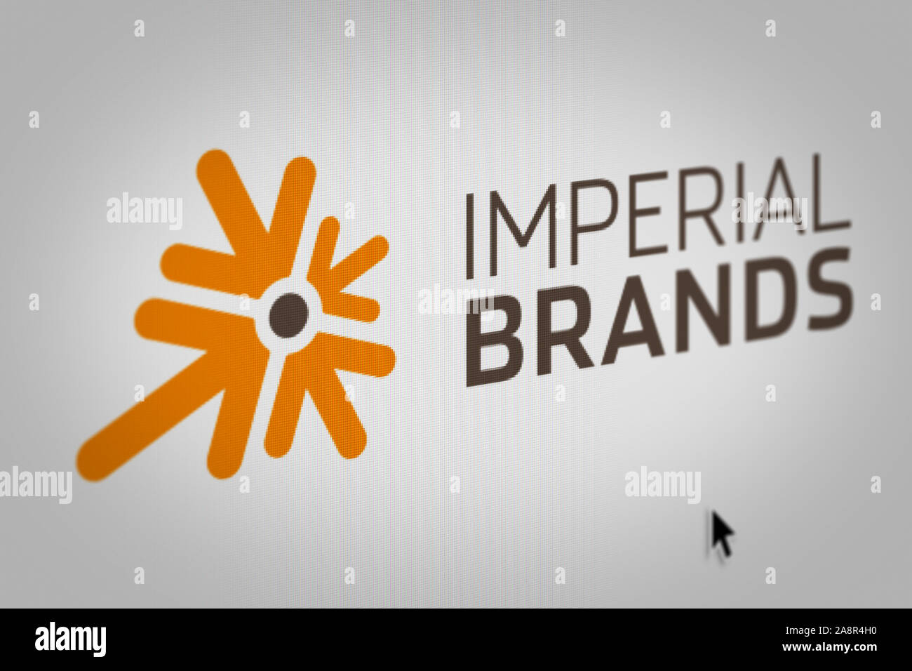 Logo of the public company Imperial Brands displayed on a computer ...
