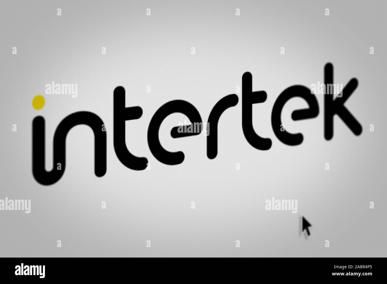 Logo of the public company Intertek displayed on a computer screen in ...