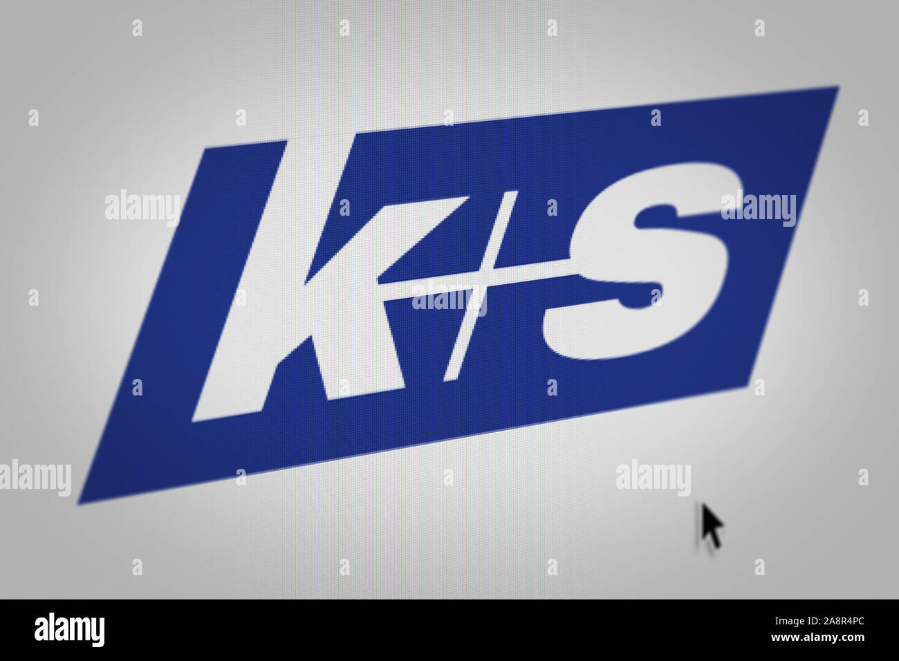 Logo of the public company K+S AG displayed on a computer screen in ...