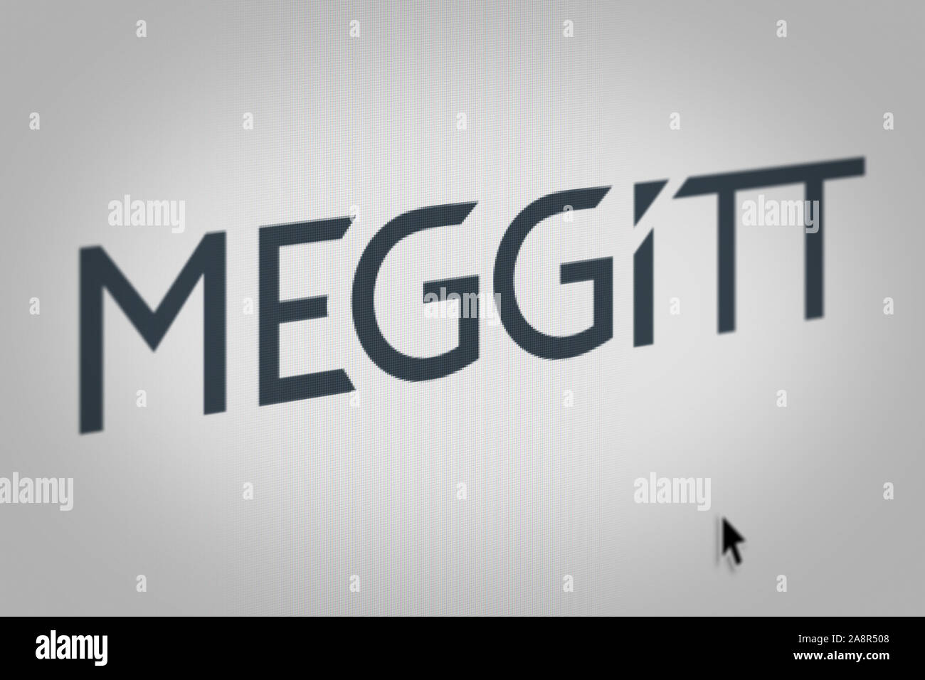 Logo of the public company Meggitt displayed on a computer screen in ...