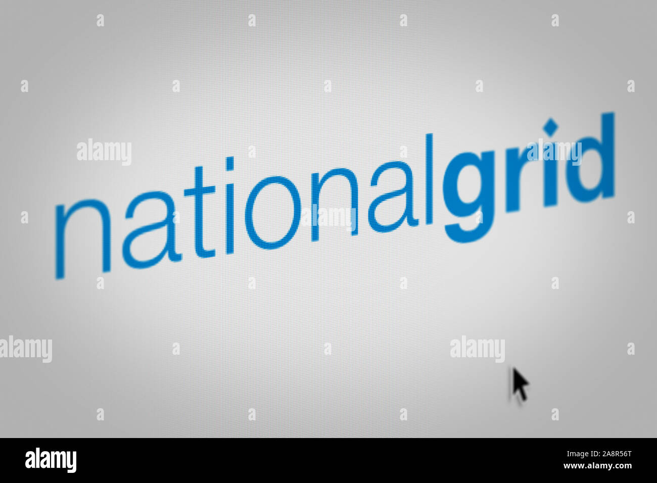 Logo of the public company National Grid plc displayed on a computer ...