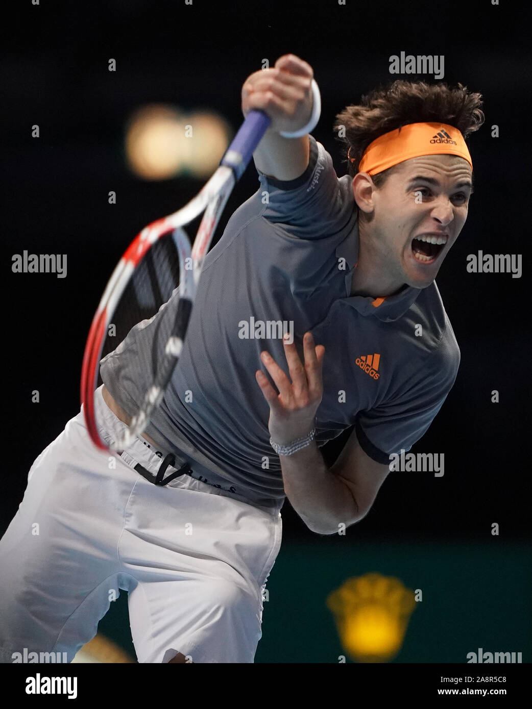 Austria's Dominic Thiem on day one of the Nitto ATP Finals at The O2 ...