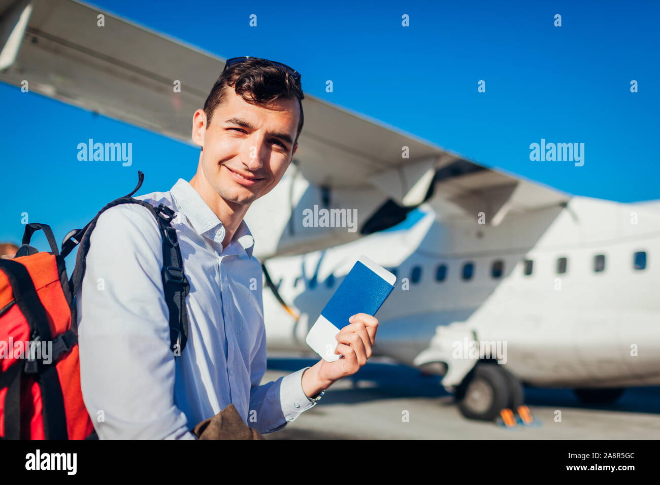 Man Boarding Plane