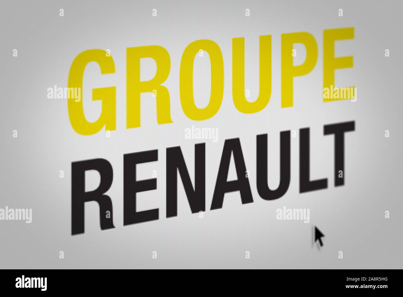 Logo of the public company Renault displayed on a computer screen in ...