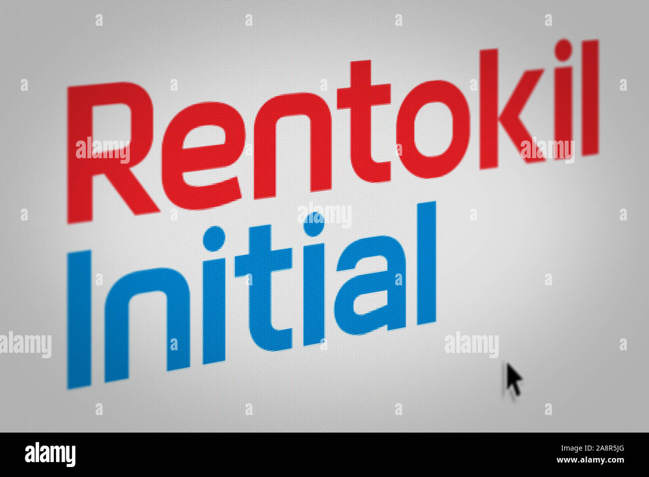 Logo of the public company Rentokil Initial displayed on a computer ...