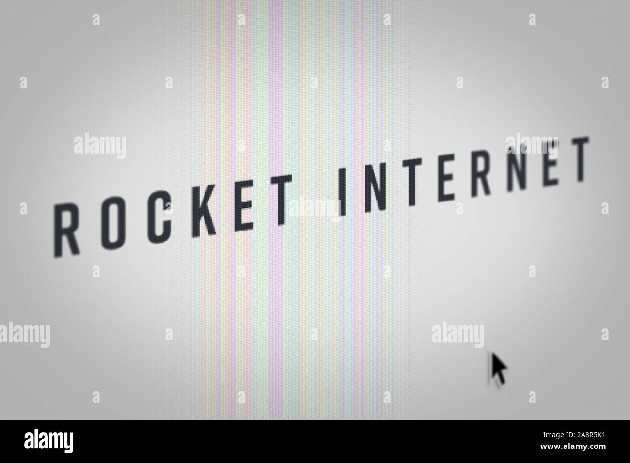 Logo of the public company Rocket Internet displayed on a computer ...