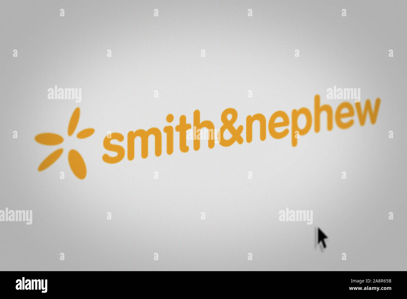 Logo of the public company Smith & Nephew displayed on a computer ...