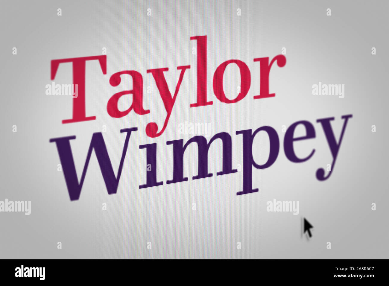 Logo of the public company Taylor Wimpey displayed on a computer screen ...