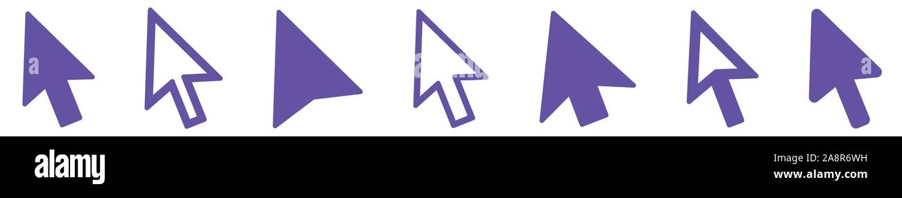 Cursor Purple | Mouse Arrow Icon | Computer Mouse Pointer | Click ...