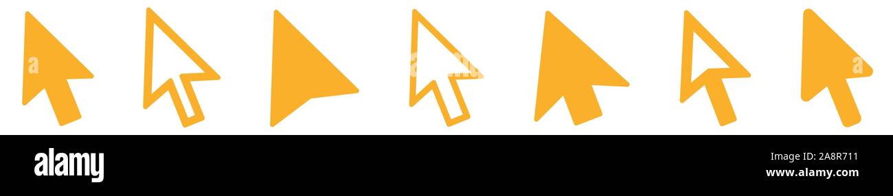 Cursor Orange | Mouse Arrow Icon | Computer Mouse Pointer | Click ...