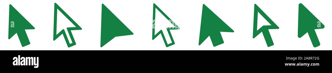 Cursor Green | Mouse Arrow Icon | Computer Mouse Pointer | Click ...