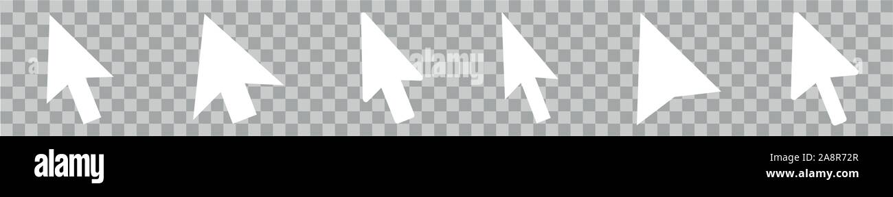 Cursor | Mouse Arrow Icon | Computer Mouse Pointer | Isolated Transparent | Click Variations ...