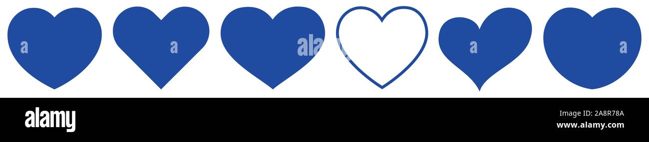 Heart Blue | Love | Logo | Variations Stock Vector Image & Art - Alamy