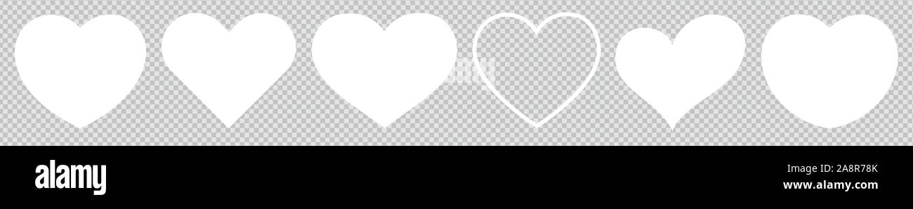 Heart White Bright Light | Love | Logo | Variations Stock Vector Image ...