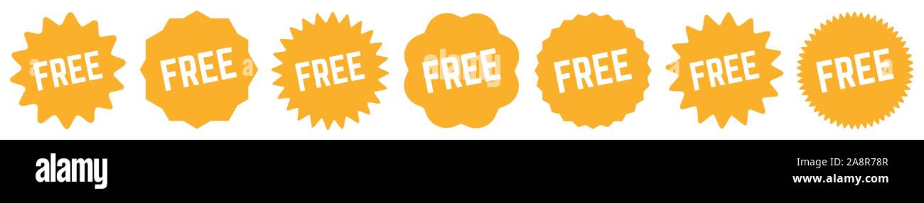 Free Tag Orange | Special Offer Icon | Sticker | Deal Label ...