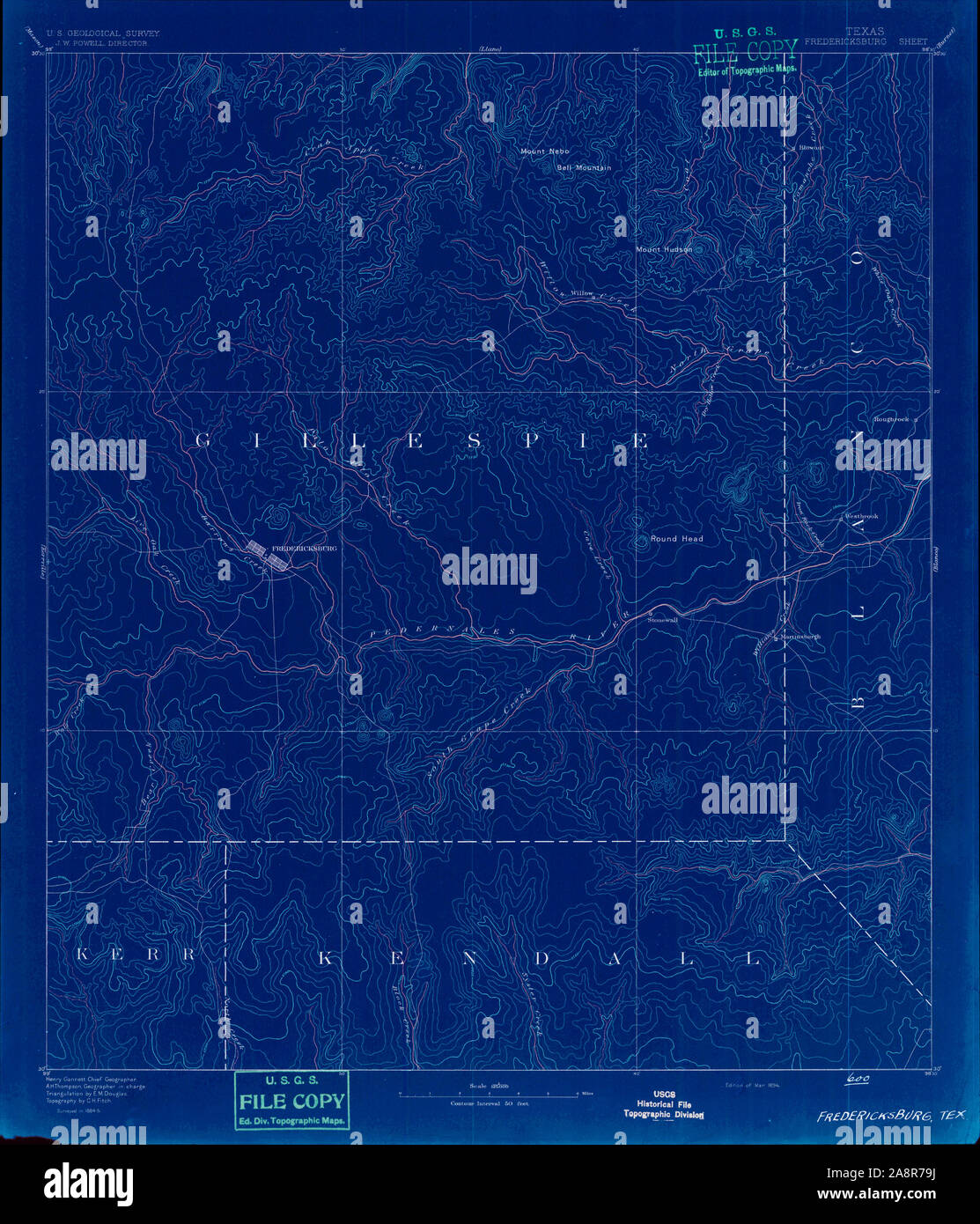 Fredericksburg texas map hi-res stock photography and images - Alamy