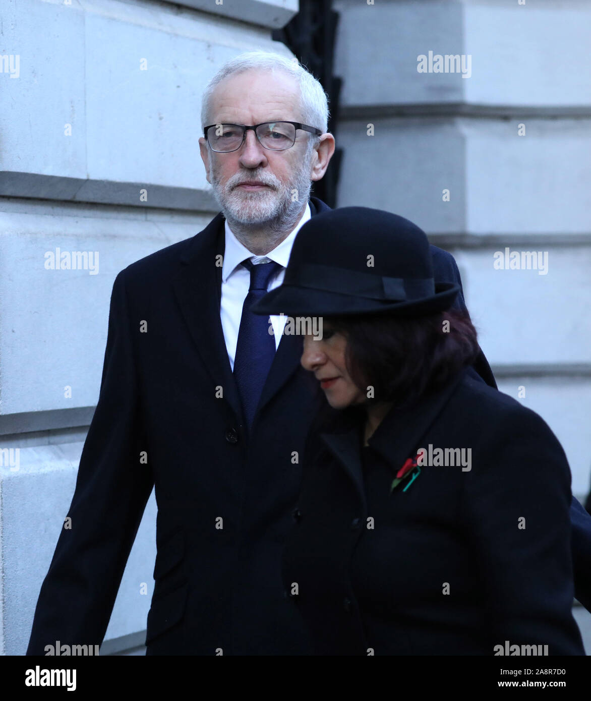 London, UK. 10th Nov, 2019. Jeremy Corbyn (Labour leader) and wife ...