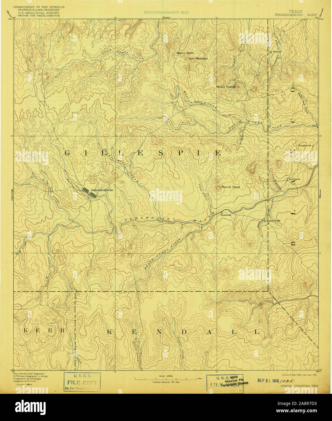 Fredericksburg texas map hi-res stock photography and images - Alamy
