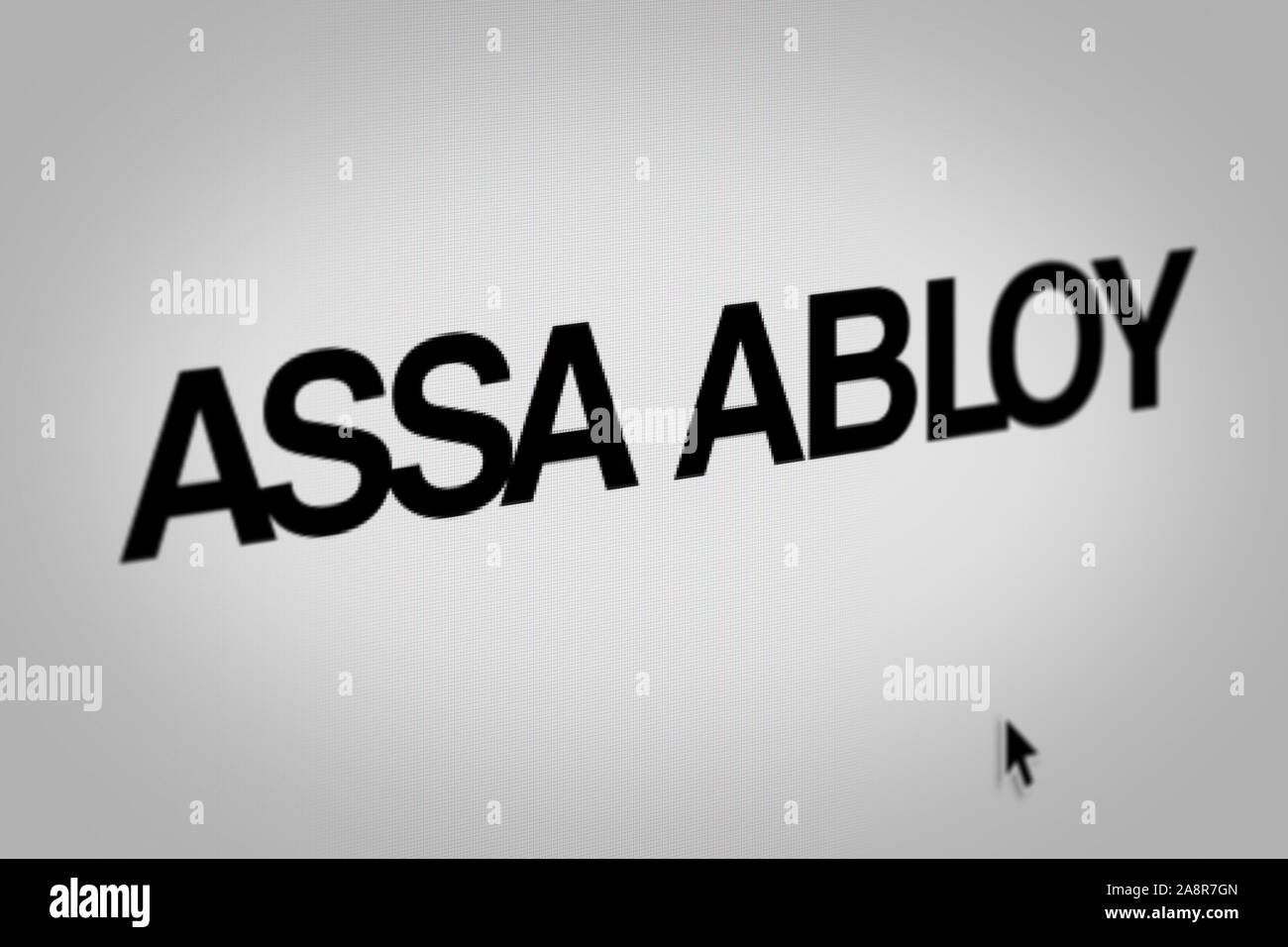 Logo of the public company Assa Abloy displayed on a computer screen in ...
