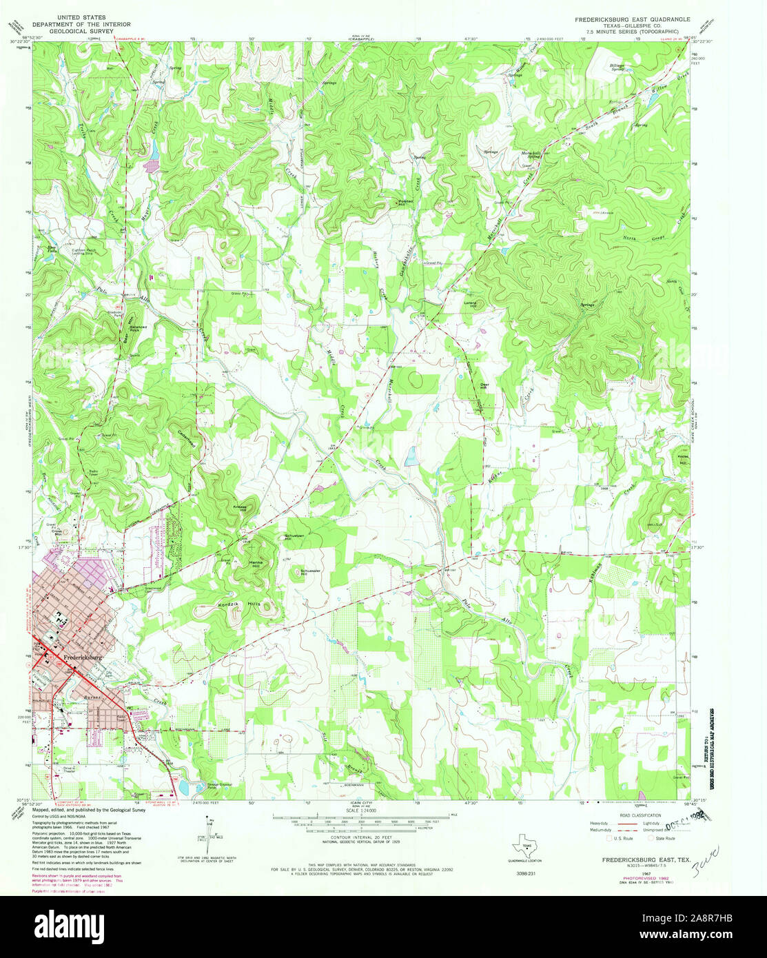 Fredericksburg texas map hi-res stock photography and images - Alamy