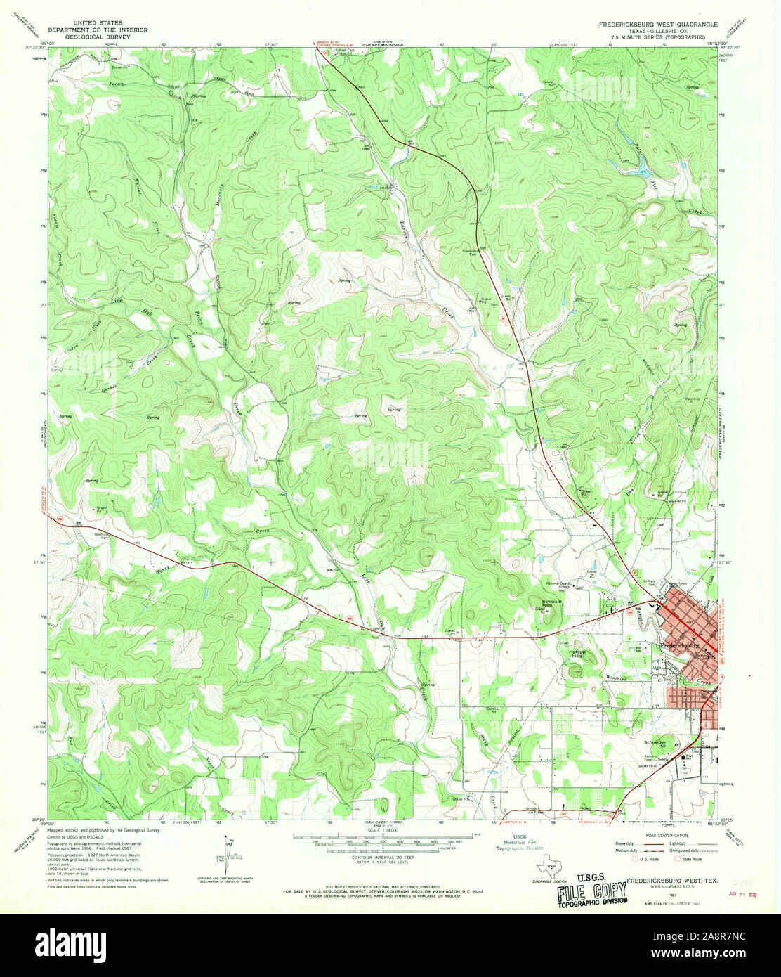 Fredericksburg texas map hi-res stock photography and images - Alamy
