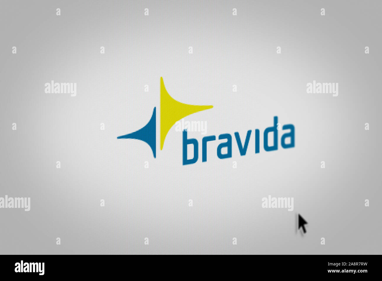 Logo of the public company Bravida displayed on a computer screen in ...