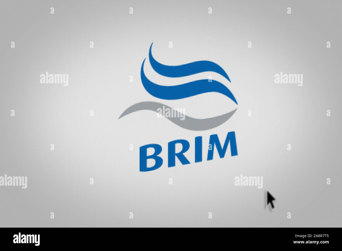 Logo of the public company Brim displayed on a computer screen in close ...