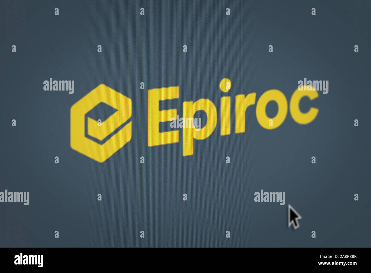 Logo of the public company Epiroc displayed on a computer screen in ...