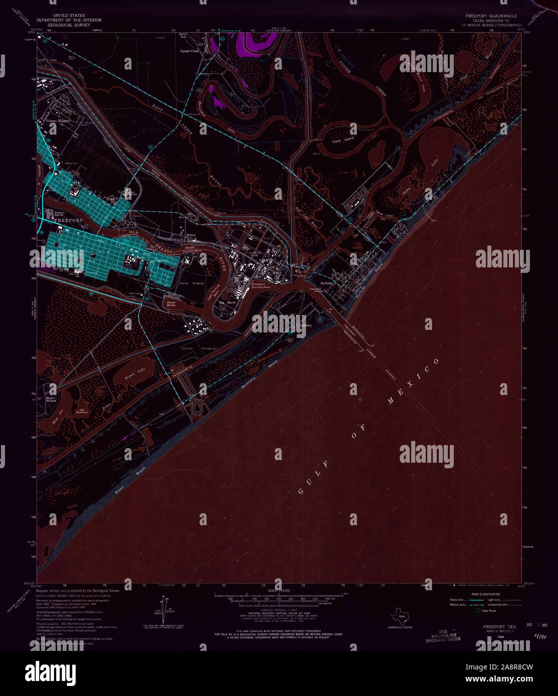 Freeport texas map hi-res stock photography and images - Alamy