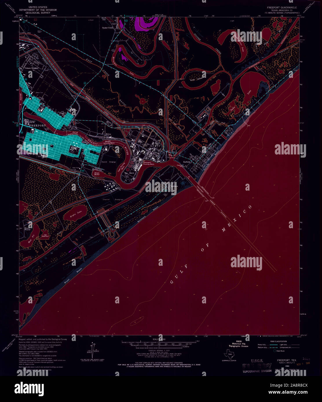 Freeport texas map hi-res stock photography and images - Alamy