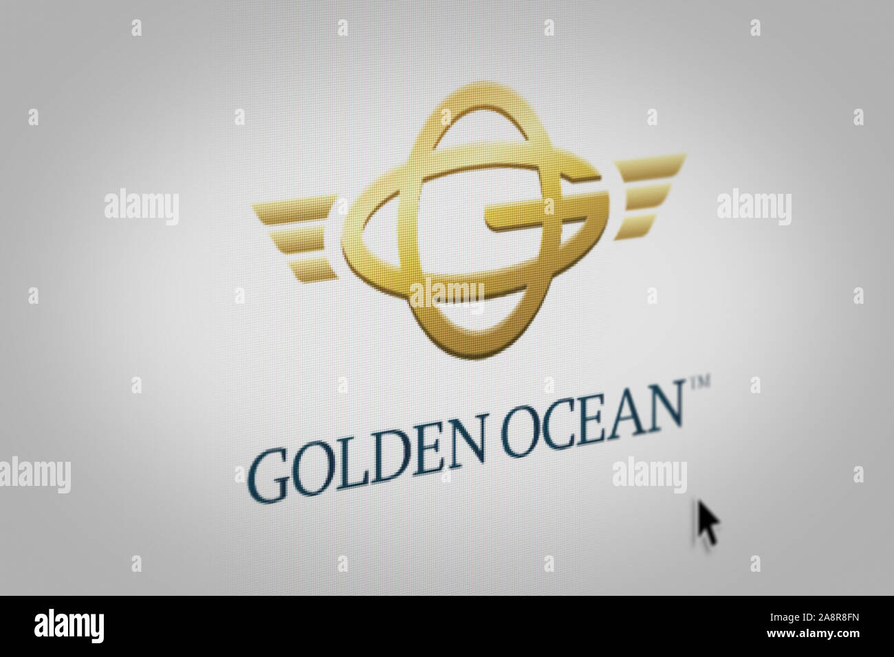 Logo of the public company Golden Ocean Group displayed on a computer ...