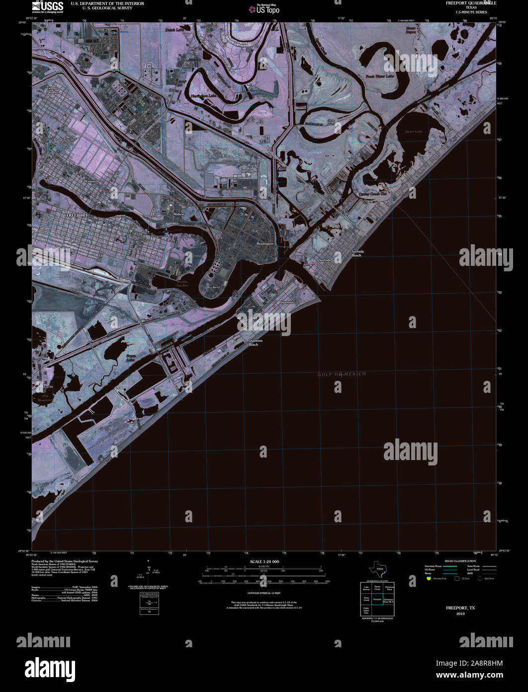 Freeport texas map hi-res stock photography and images - Alamy