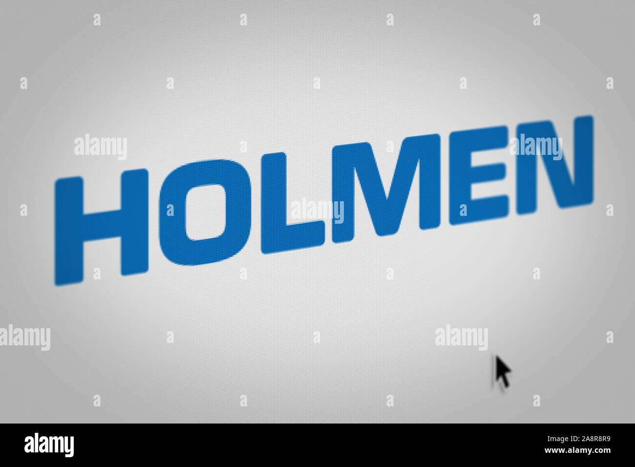 Logo of the public company Holmen displayed on a computer screen in ...