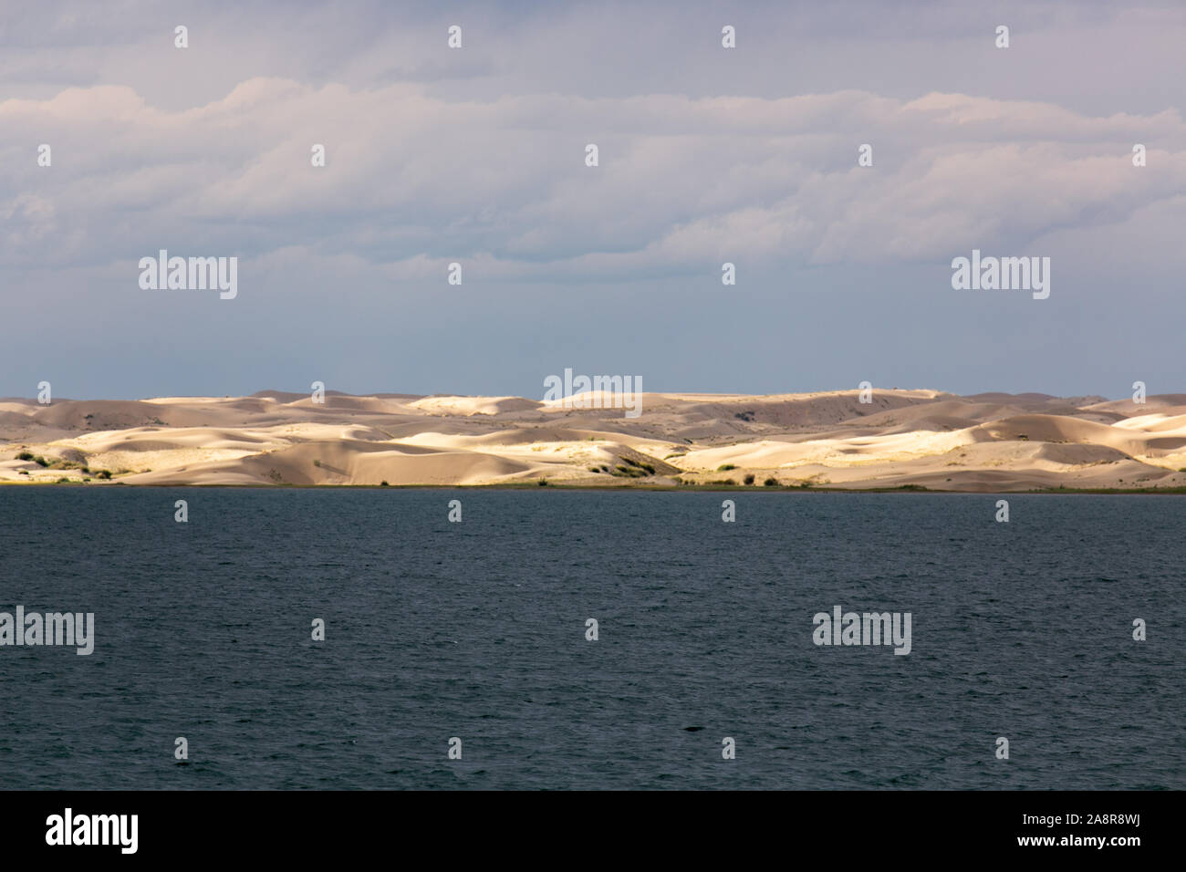 Cloudy sunset on a mountain lake. Mongolia Stock Photo - Alamy