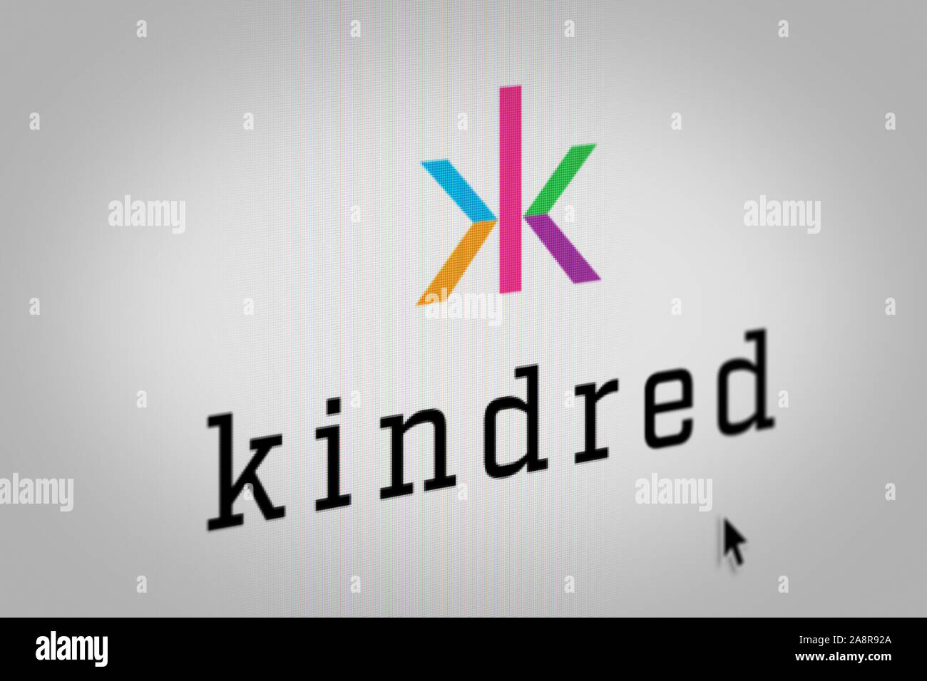 Logo of the public company Kindred displayed on a computer screen in ...