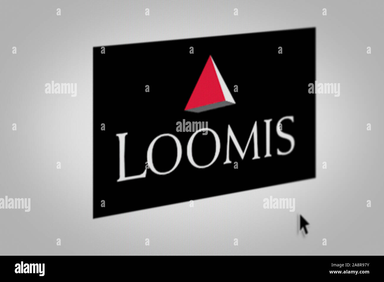 Logo of the public company Loomis displayed on a computer screen in ...