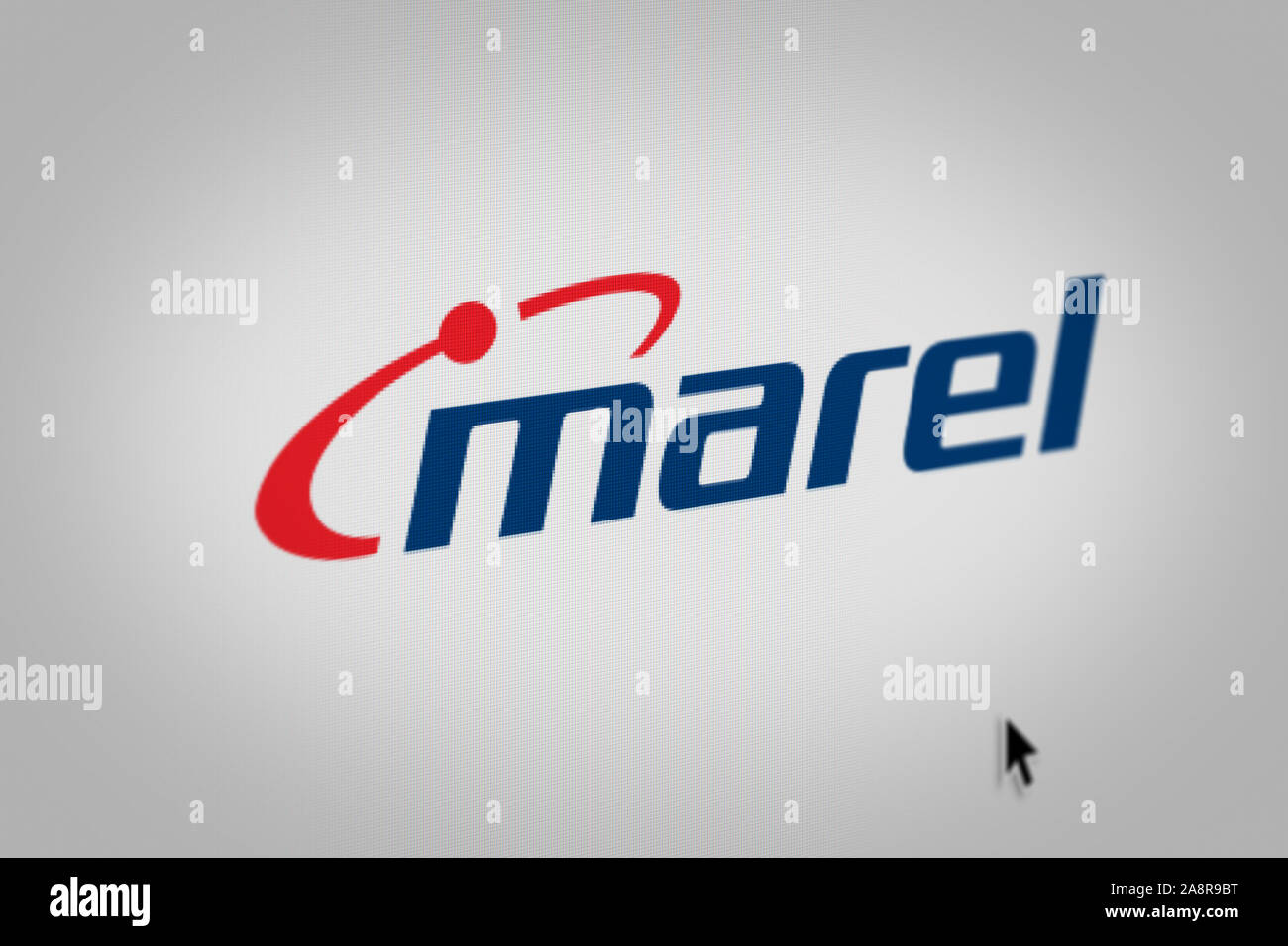 Logo of the public company Marel displayed on a computer screen in ...