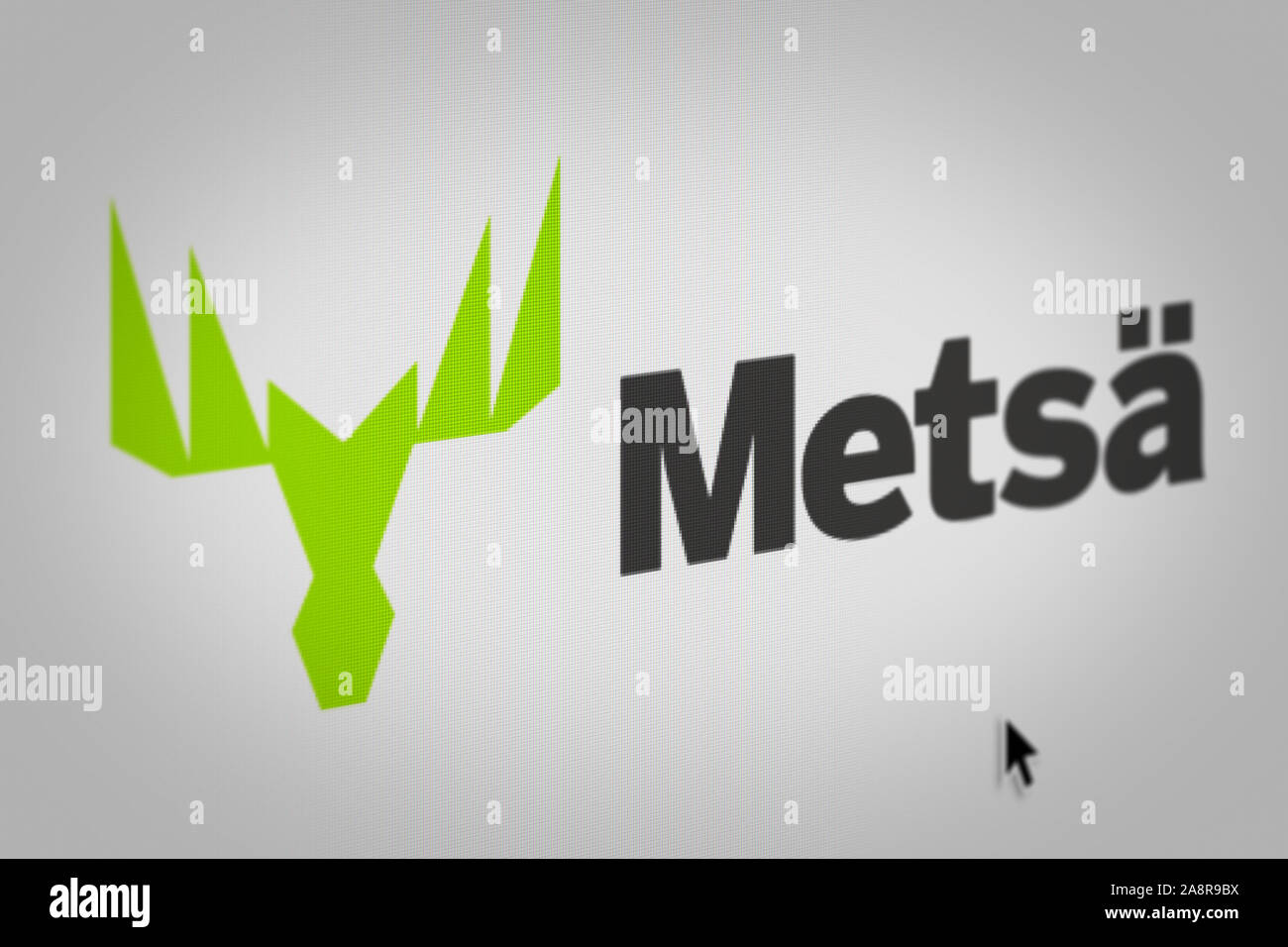 Logo of the public company Metsä Board displayed on a computer screen ...