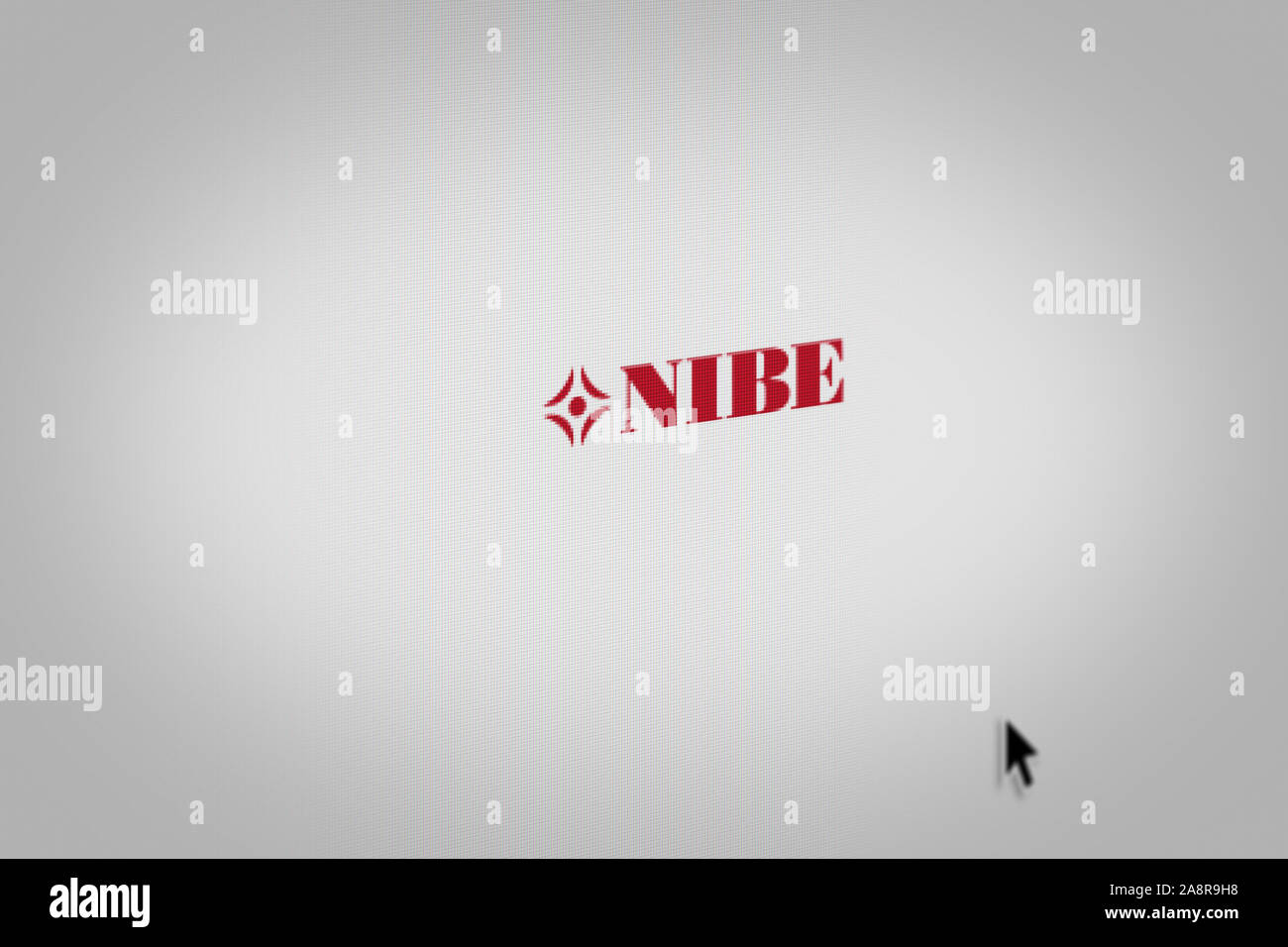 Logo of the public company NIBE displayed on a computer screen in close ...