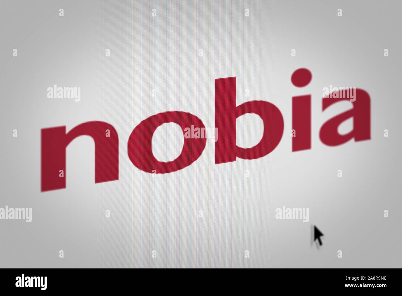 Logo of the public company Nobia displayed on a computer screen in ...