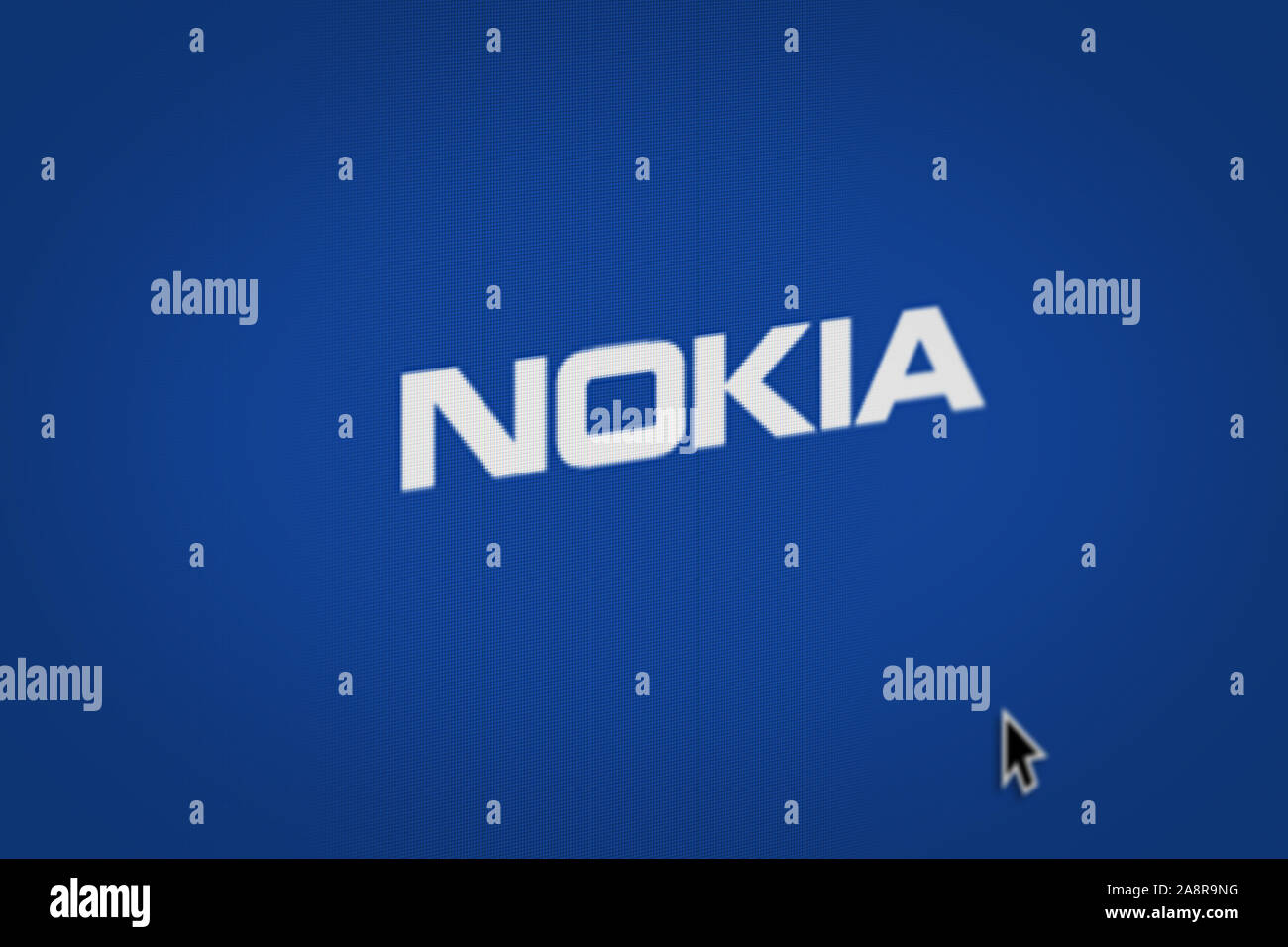Logo of the public company Nokia displayed on a computer screen in ...