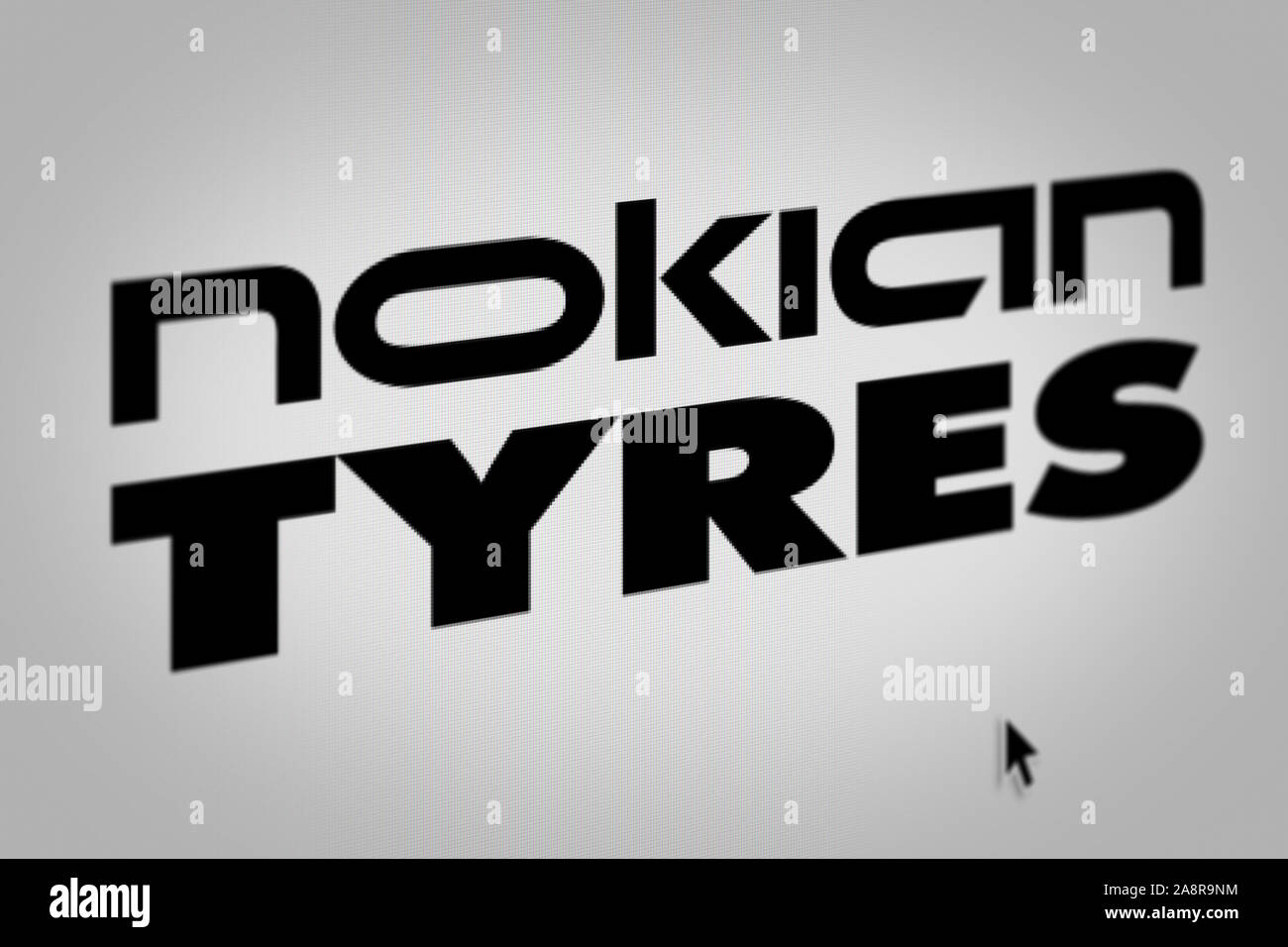 Logo of the public company Nokian Tyres displayed on a computer screen ...