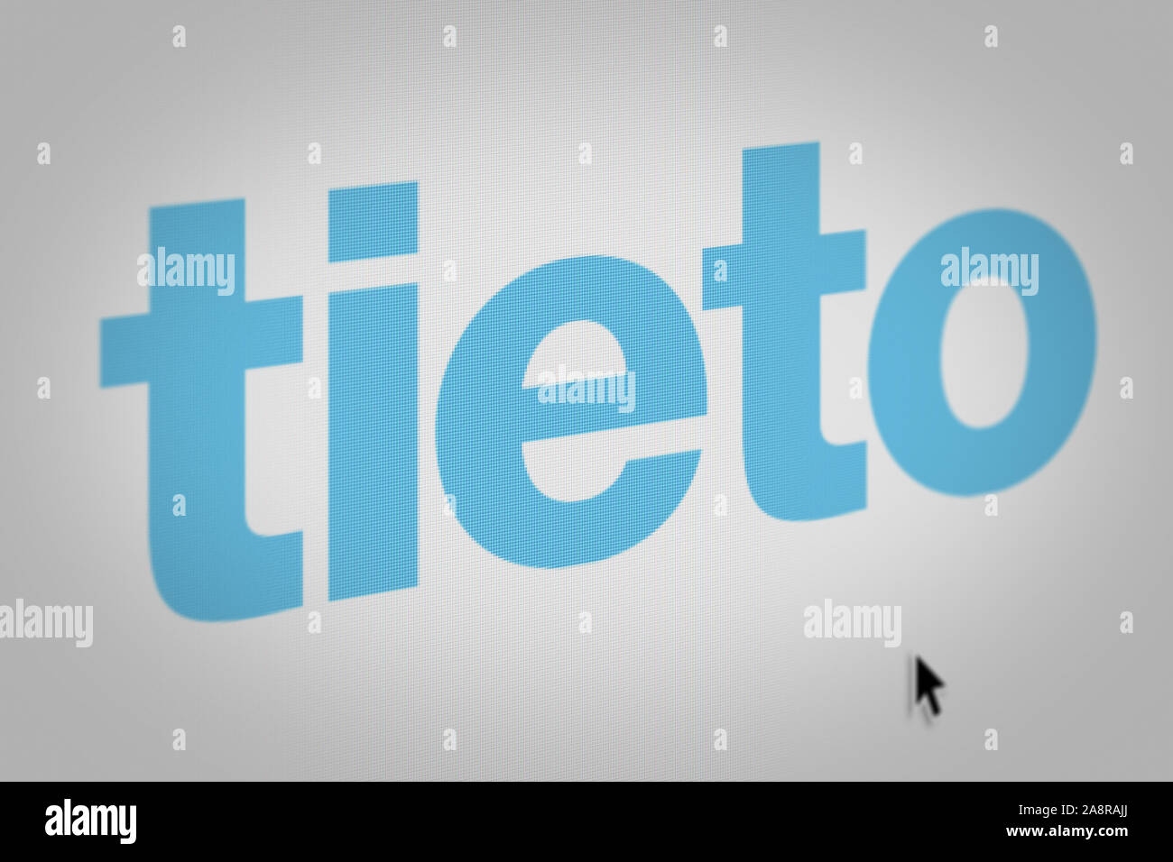 Logo of the public company Tieto displayed on a computer screen in ...