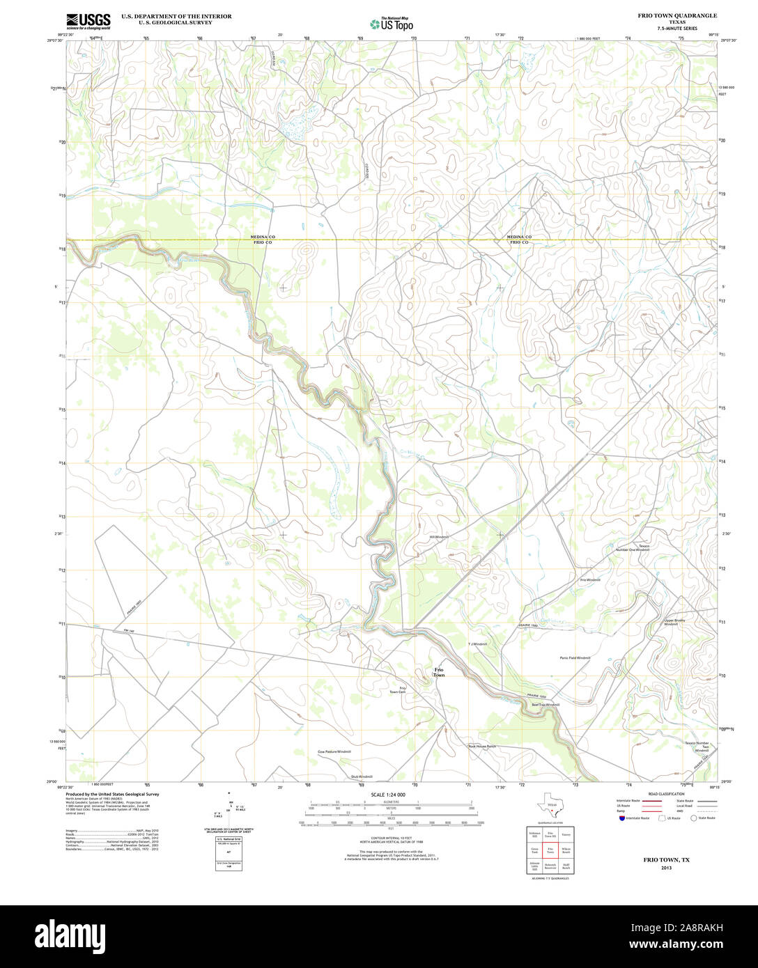 Map of frio hi-res stock photography and images - Alamy