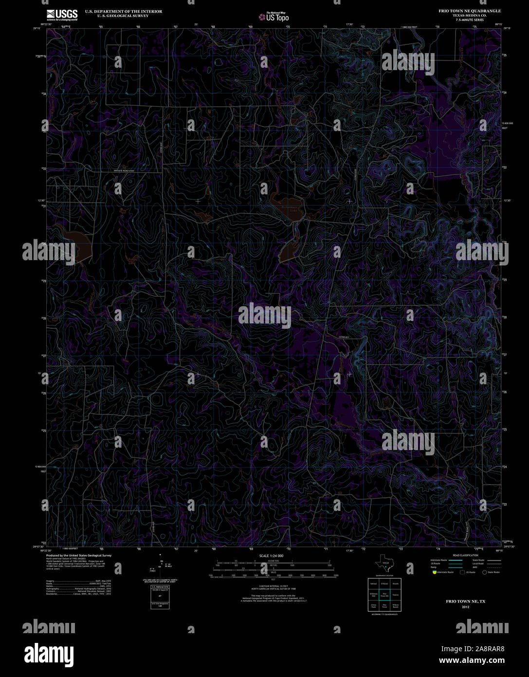 Map of frio hi-res stock photography and images - Alamy
