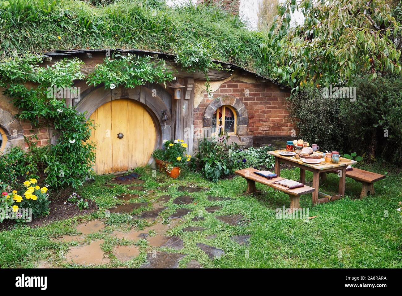 Hobbiton Movie Set Stock Photo - Alamy