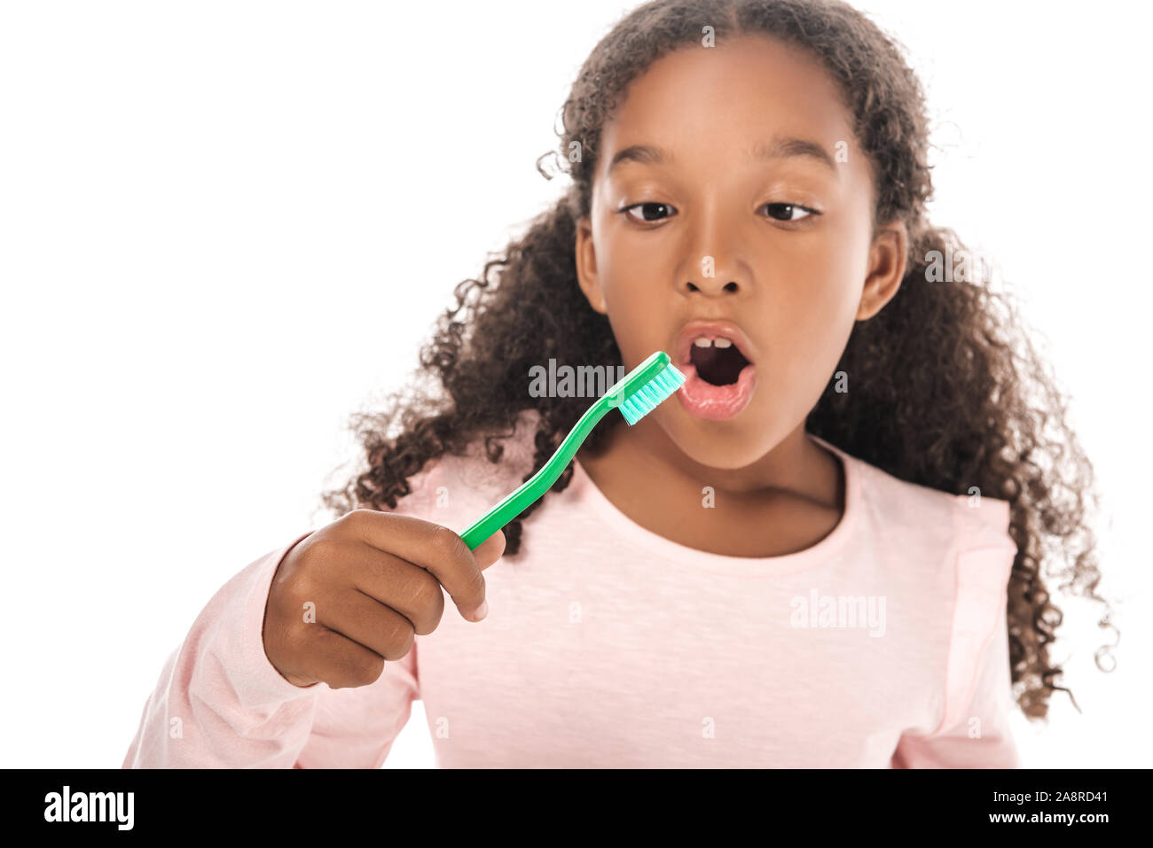 Brushing teeth black kid hi-res stock photography and images - Alamy